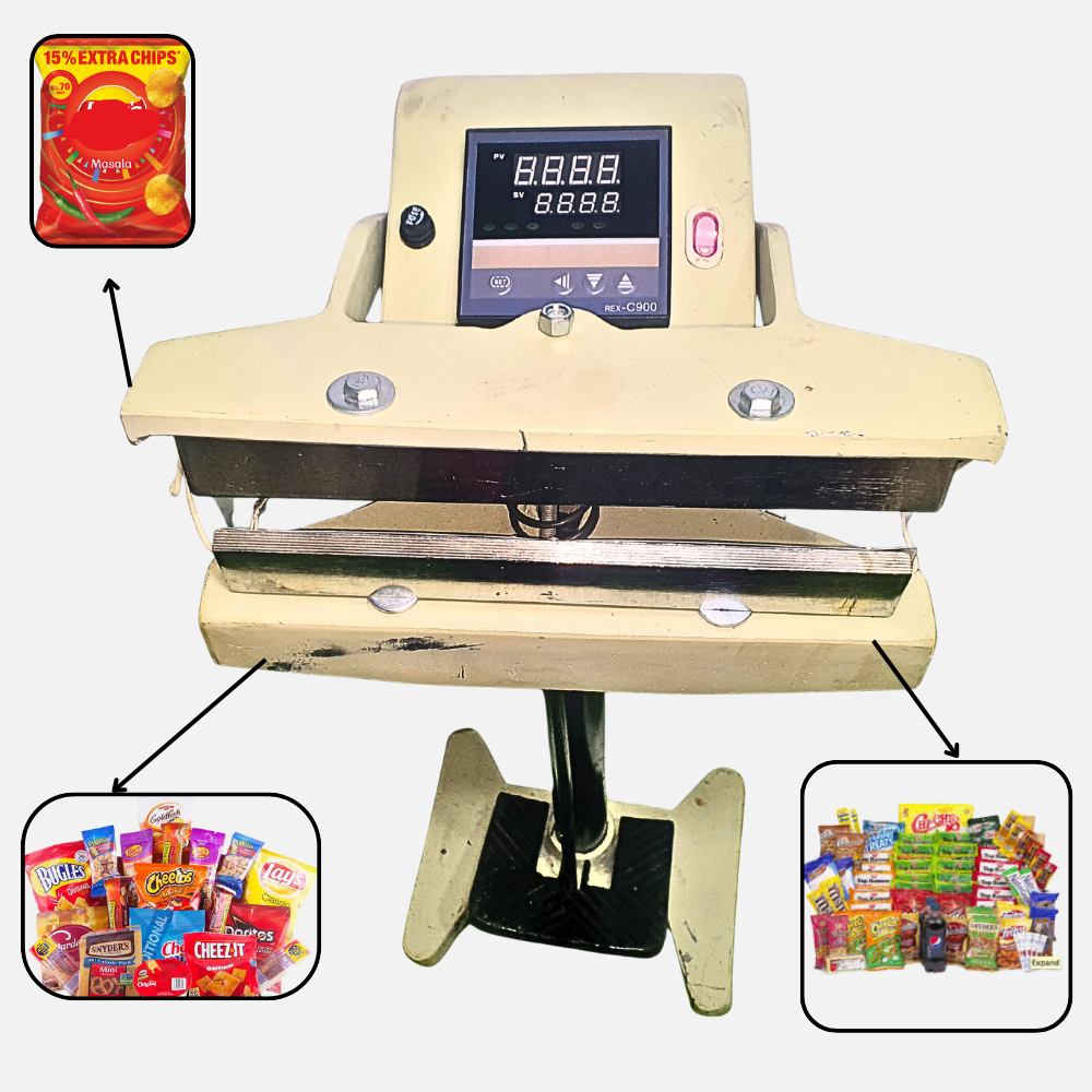 12 Inch Manual Pedal Sealing Machine | 400°C Digital Heat Sealer with ...