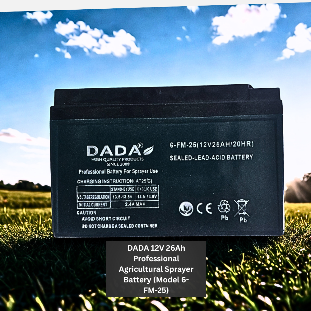 DADA 12V 26Ah Professional Agricultural Sprayer Battery (Model 6-FM-25 ...